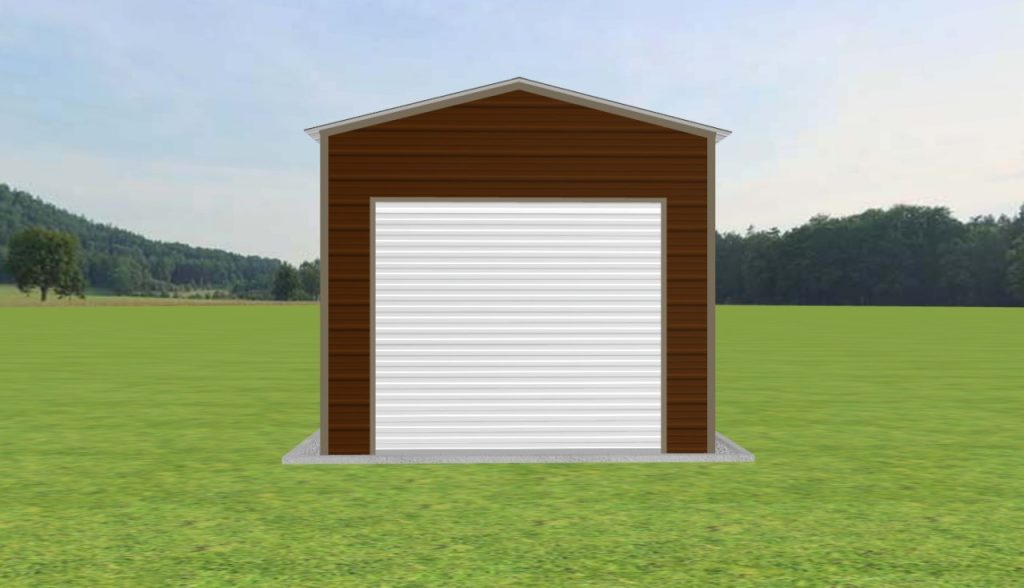 1 Car Garage 12 x 20 x 10 - Ascential Metal Buildings