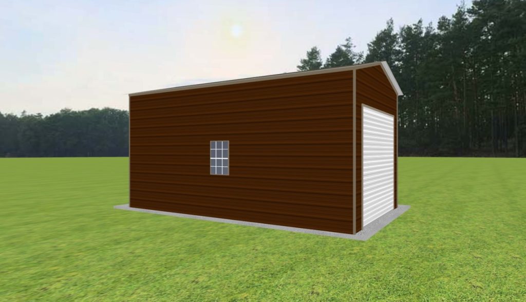 1 Car Garage 12 x 20 x 10 - Ascential Metal Buildings